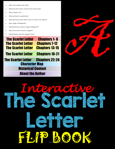 The Scarlet Letter Study Guide Flip book | Teaching Resources