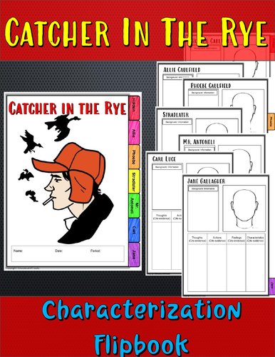 Catcher In the Rye Characterization Flip Book | Teaching Resources
