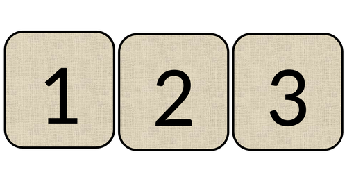 Square Hessian Number cards 1 - 20 | Teaching Resources