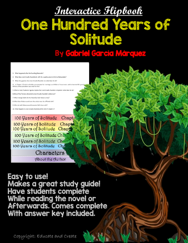 One Hundred Years of Solitude Interactive Flip book | Teaching Resources