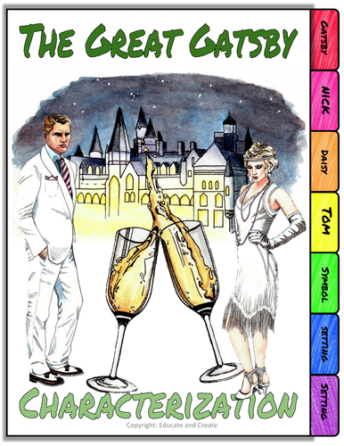 The Great Gatsby Characterization Flip Book | Teaching Resources