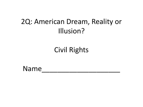 A Level AQA American Dream: Civil Rights revision booklet | Teaching ...