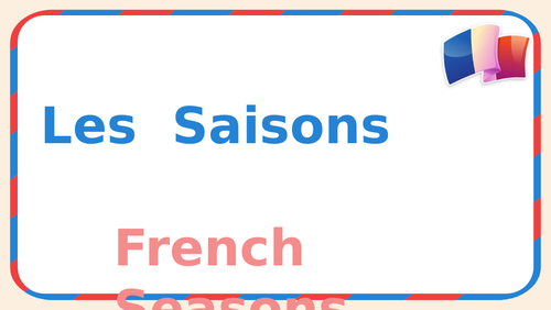 Les Saisons (French Seasons) Interactive Lesson No Prep | Teaching ...