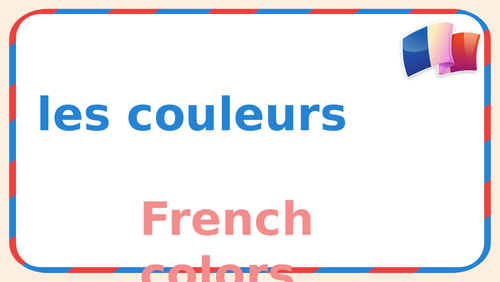 Les couleurs (French Colors) No Prep | Teaching Resources