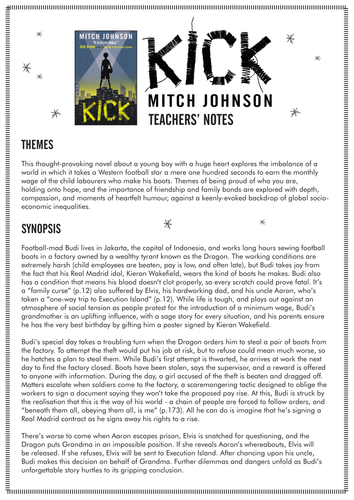 'Kick' by Mitch Johnson Complete Lessons | Teaching Resources