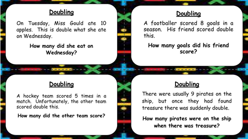 Doubling Word Problems Task Cards KS1 | Teaching Resources