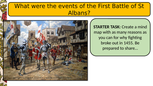What were the events of the Battle of St Albans? | Teaching Resources