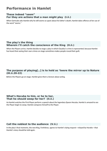 Hamlet OCR Literature part b essays | Teaching Resources