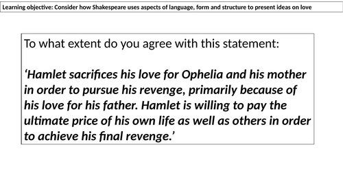 Hamlet OCR Literature part b essays | Teaching Resources