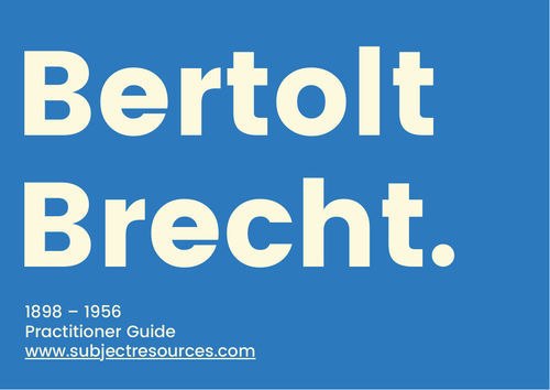 Bertolt Brecht - Drama Practitioner Pack | Teaching Resources