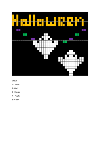 Colour by element - Halloween | Teaching Resources