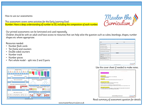Reception ELG Maths Assessment: Number | Teaching Resources