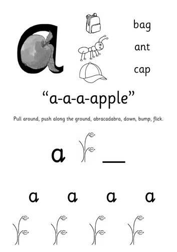 RWI Initial Sounds Intervention Worksheets with Kinetic Letters ...