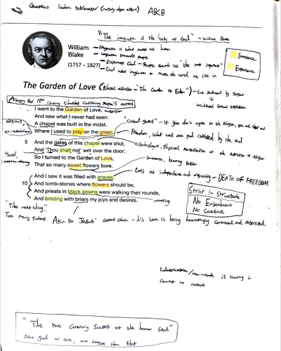 AQA English Literature - Poetry Analysis | Teaching Resources