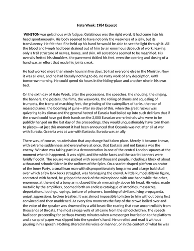 1984 Lesson: Key Concepts | Teaching Resources