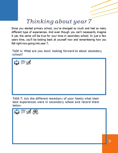Year 6 to Year 7 At Home Transition Guide | Teaching Resources