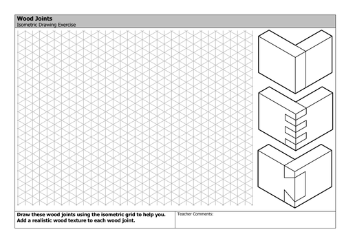 Isometric Drawing Wood Joints | Teaching Resources