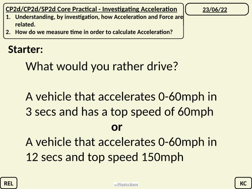 KS4 GCSE Physics EDEXCEL CP2d SP2d B Core Practical - Investigating ...
