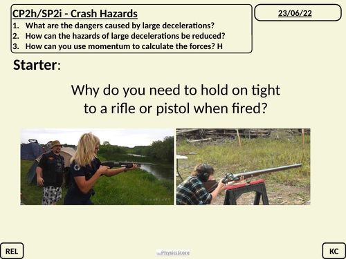 KS4 GCSE Physics EDEXCEL CP2h SP2i Crash Hazards Lesson Bundle ...