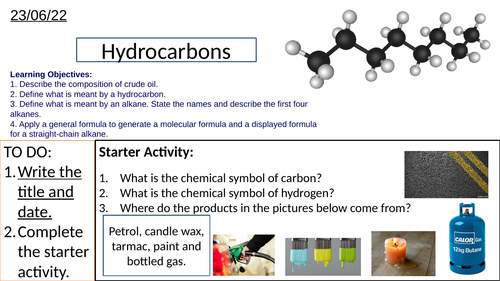 GCSE Crude Oil and Hydrocarbons | Teaching Resources