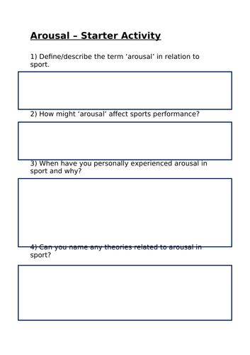 Unit 3: Applied Sport and Exercise Psychology- BTEC National Sport and ...