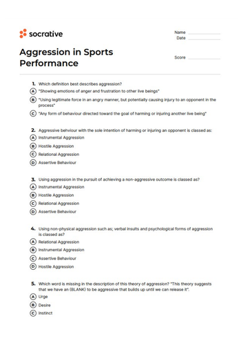 Unit 3: Applied Sport and Exercise Psychology- BTEC National Sport and ...