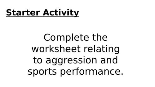 Unit 3: Applied Sport and Exercise Psychology- BTEC National Sport and ...