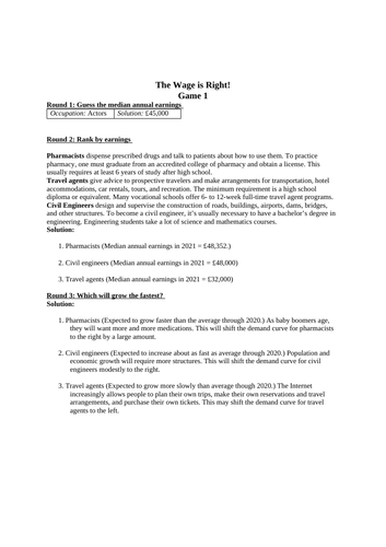 The Labour Market – Demand & Supply of Labour Complete Lesson ...