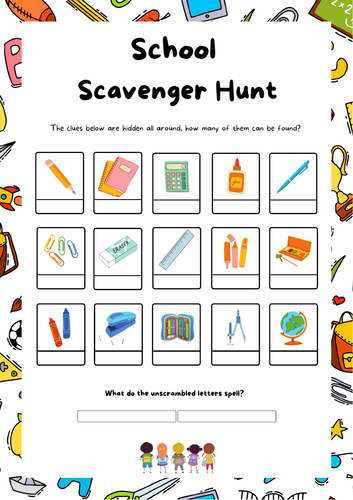5X Back to School Games Quiz Bundle - Scavenger Hunt, Bingo, Picture ...