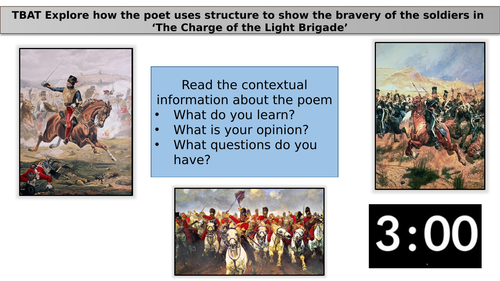 Charge of the Light Brigade Context and Structure Middle/ Lower ability ...