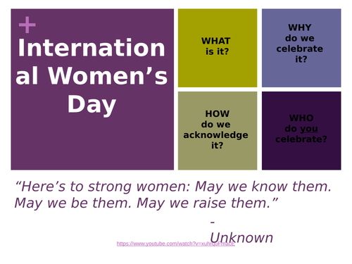 International Women's Day Presentation | Teaching Resources