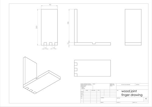 Wood Joint Finger Drawing | Teaching Resources