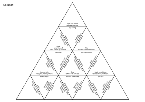 Cells Topic Tarsia Puzzles | Teaching Resources