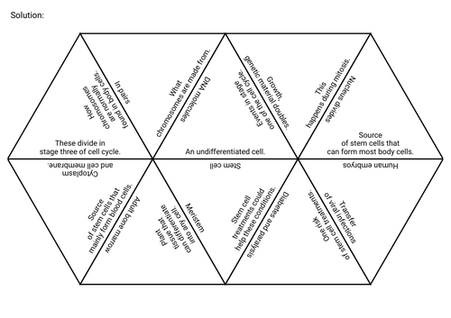 Cells Topic Tarsia Puzzles | Teaching Resources