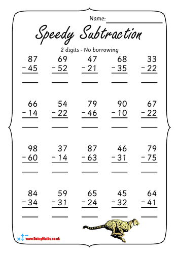2 Digit Addition and Subtraction - Arithmetic Practice Worksheet Pack ...