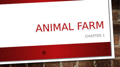 Animal Farm Chapter 1 Lesson | Teaching Resources