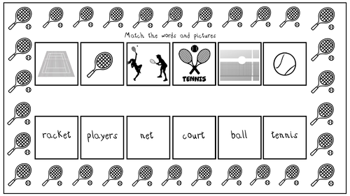 Tennis Word Search + Activities EYFS KS1 | Teaching Resources