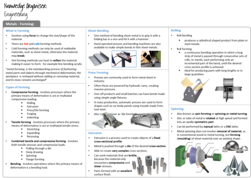 Design And Technology Knowledge Organisers | Teaching Resources