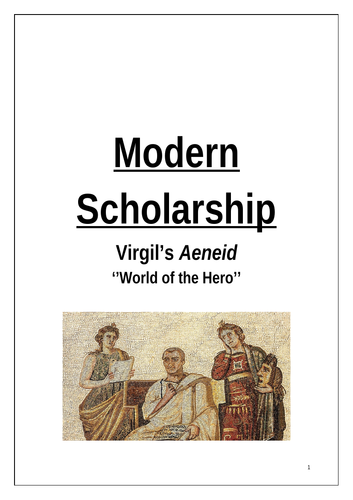 Virgil's Aeneid: Modern Scholarship (OCR A-Level Classical ...