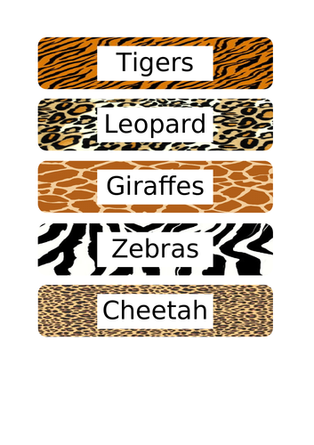 Animal Tray Labels | Teaching Resources