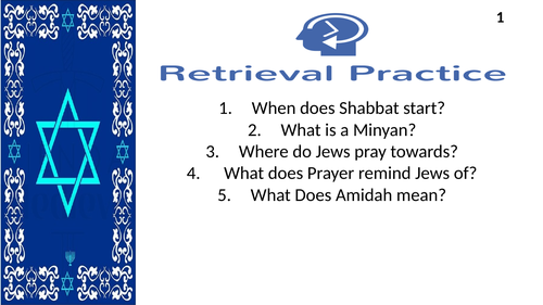 Judaism Review and Retrieval Quizzes | Teaching Resources