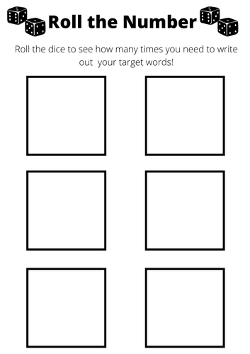 Roll the Number | Teaching Resources