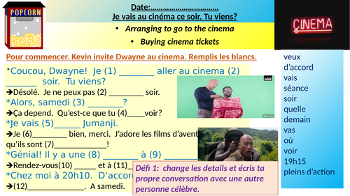 French: Je vais au cinéma ce soir - Part 2 (Dynamo 2 Module 3 ...