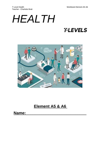 T Level Health workbooks Element A | Teaching Resources