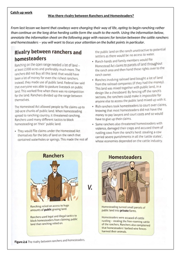 GCSE Edexcel American West Catch Up Resources | Teaching Resources