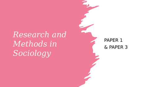 Research Methods in Sociology | Teaching Resources