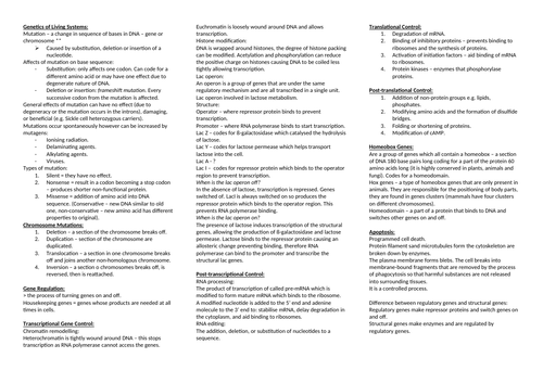 [A LEVEL BIOLOGY OCR A] GENETICS OF LIVING SYSTEMS NOTES. | Teaching ...