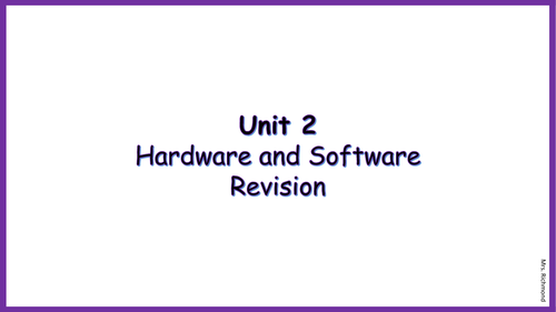 AS Information Technology 9626 Unit 2 | Teaching Resources