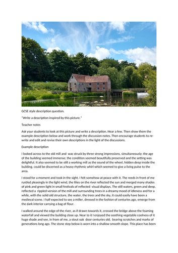 GCSE style description question. | Teaching Resources