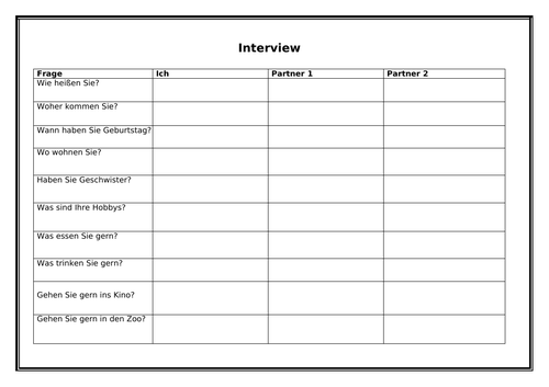 A1 German - Themen 1 aktuell | Teaching Resources